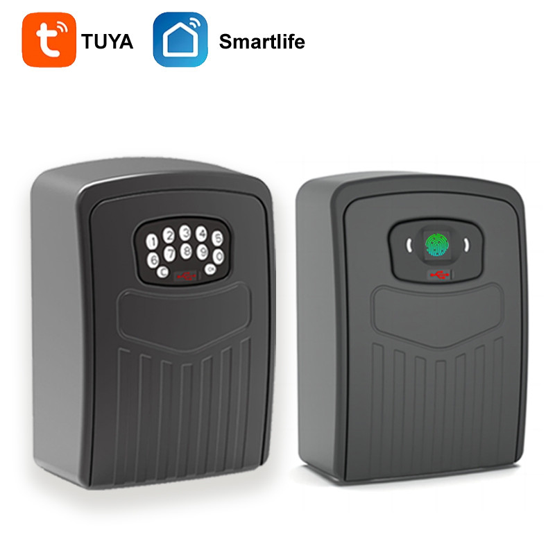 Jual TUYA Fingerprint or Password Safe Key Box Bluetooth Storage Lock ...
