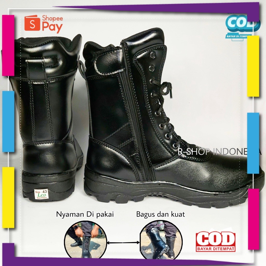 Jual [PREMIUM ORIGINAL] Sepatu PDL TNI AD Polri Security Satpam ...