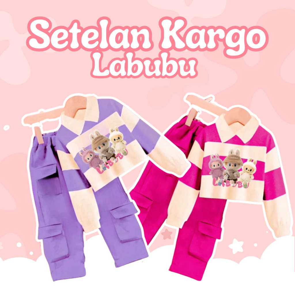 Jual Belle Kidz Store Setelan Kargo Labubu Bahan Baby Terry | Shopee ...