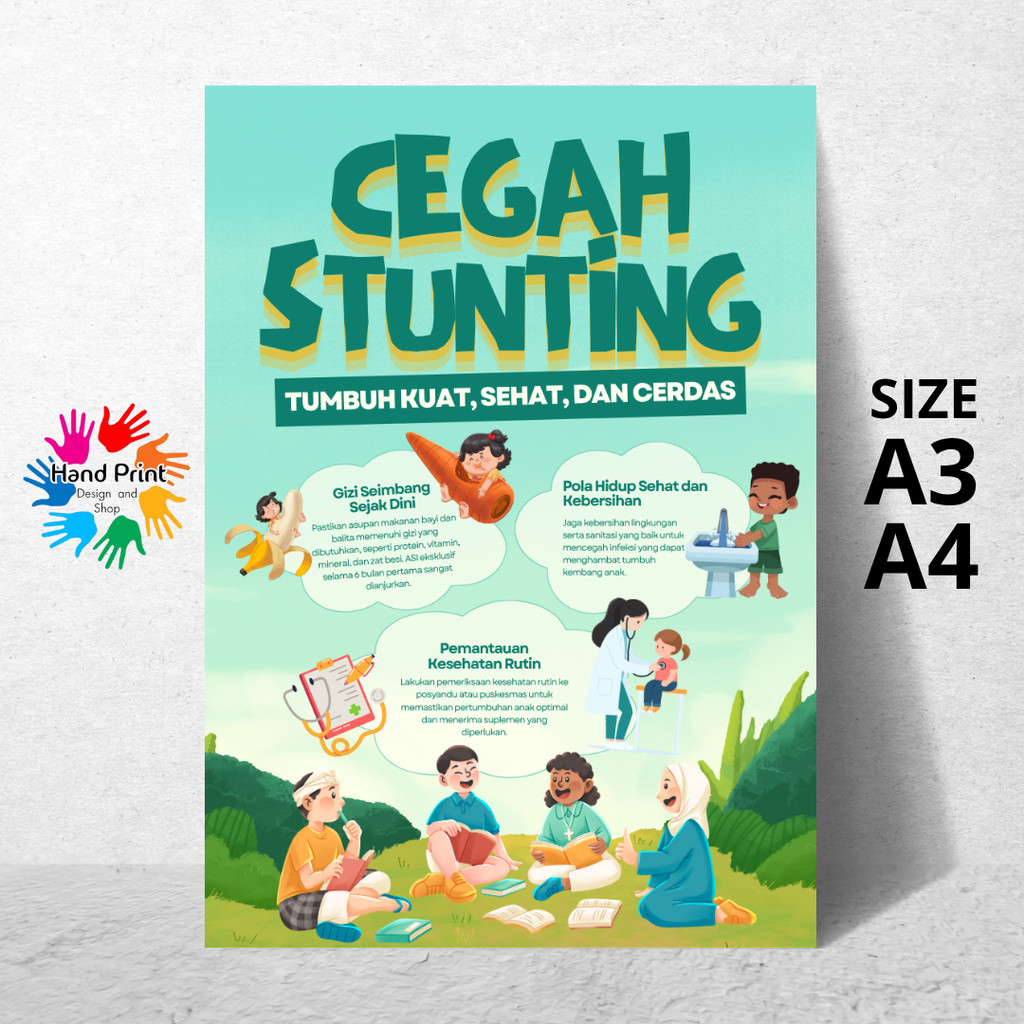 Jual Cetak Poster Cegah Stunting Pada Anak Anak Size A3+ | Shopee Indonesia