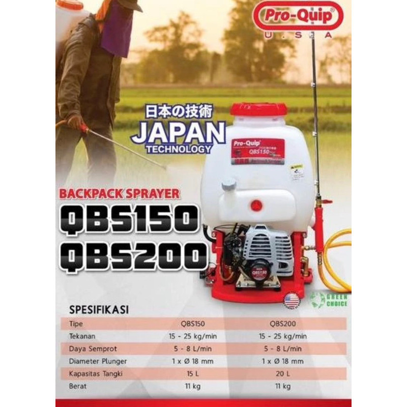 Jual MESIN SEMPROT HAMA GENDONG BACKPACK SPRAYER QBS200 QBS150 PRO-QUIP ...