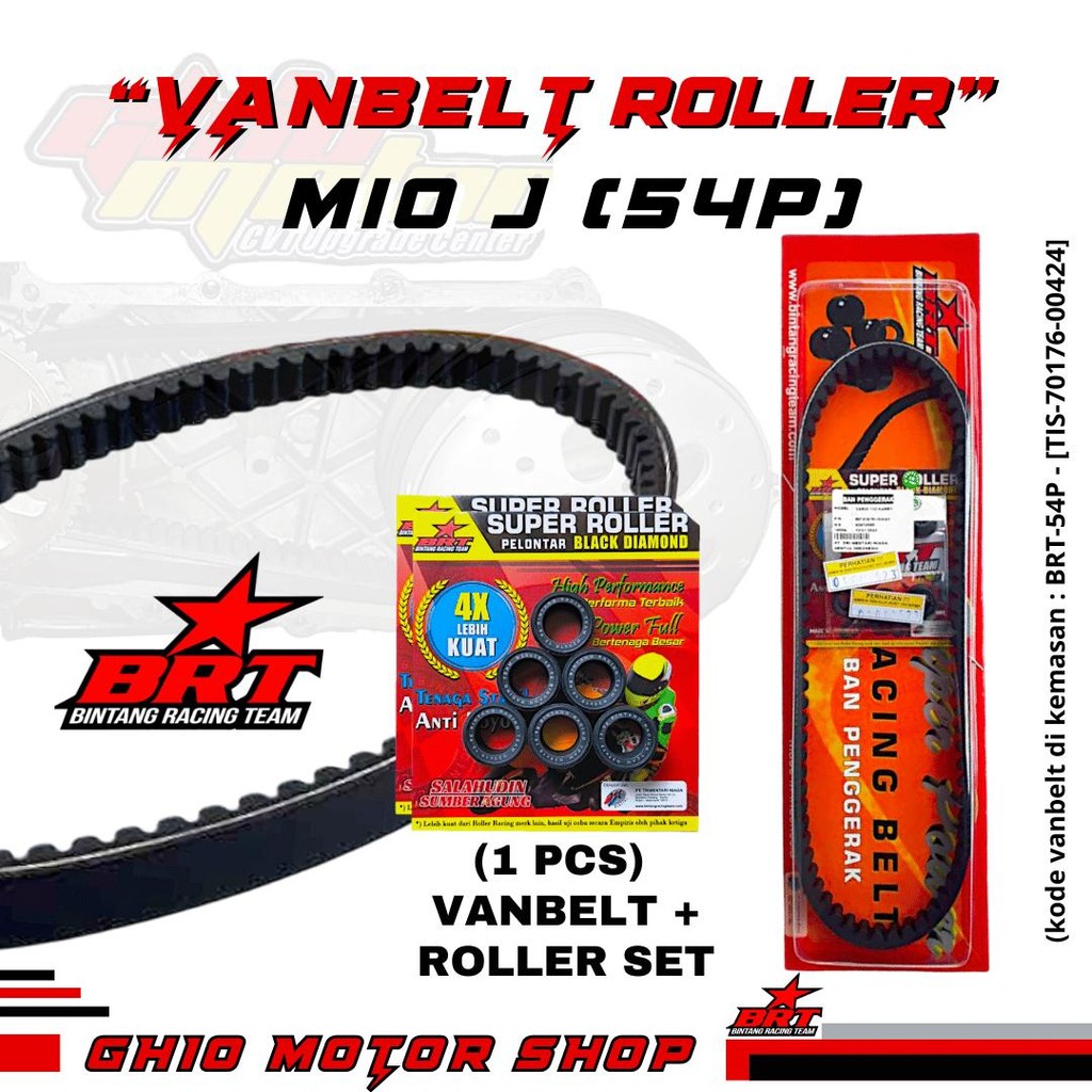 Jual Vanbelt + Roller BRT MIO J(54P) Roller BRT Mio Sporty Roller 5TL DRIVE BELT BRT mio J ...
