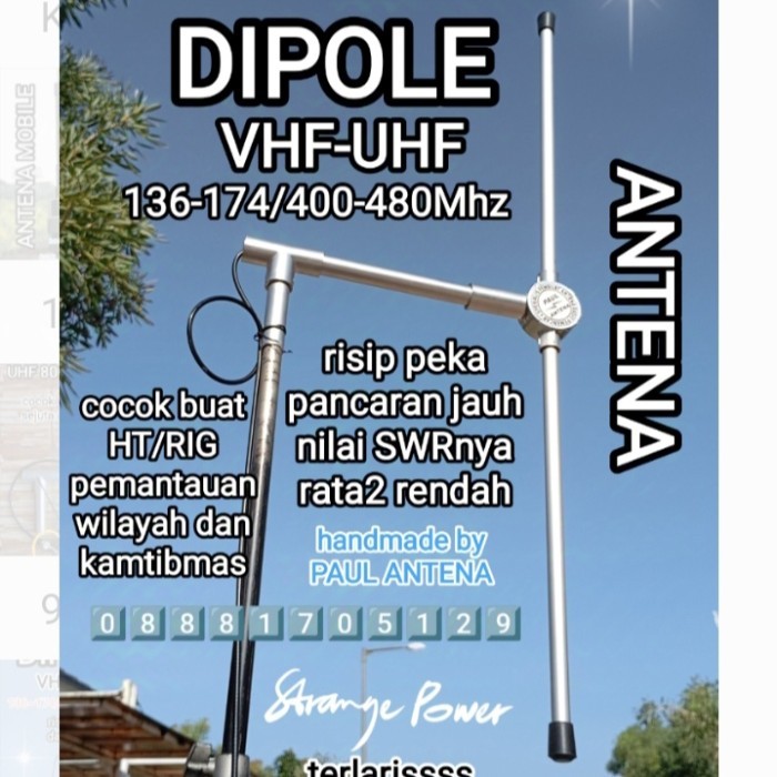 Jual ANTENA OPEN DIPOLE VHF BISA JUGA UHF | Shopee Indonesia