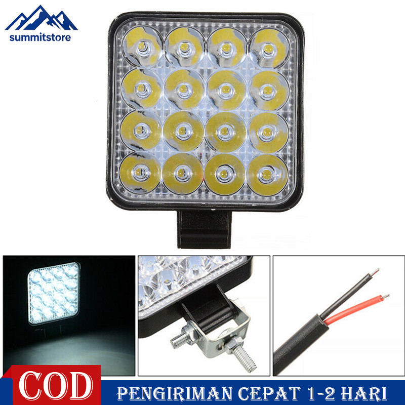 Jual Persegi 48W Lampu Kerja Off Road Banjir Beam Lampu Sorot LED Mobil ...