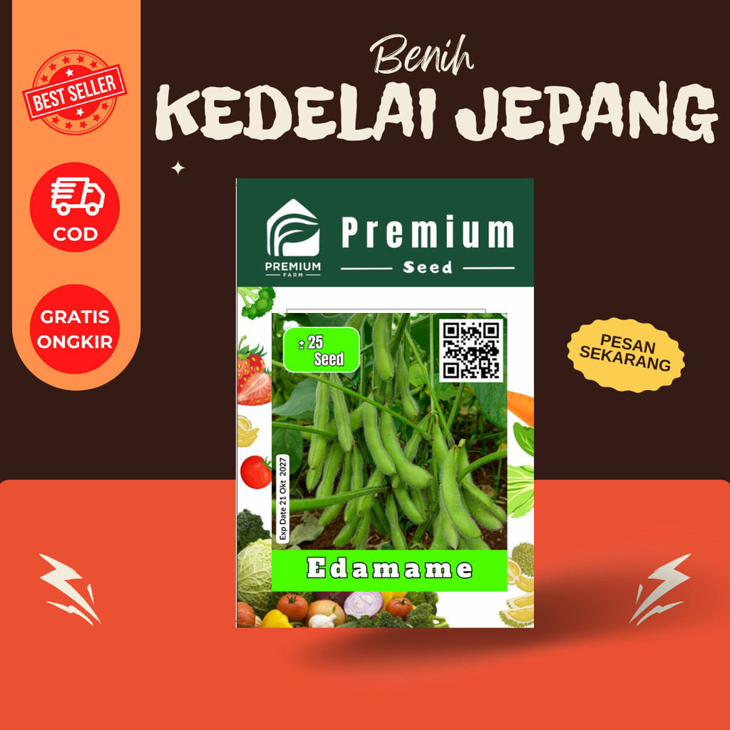 Jual Benih Biji Bibit EDAMAME Kedelai Jepang Super Limeera official ...