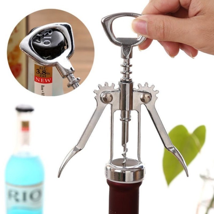 Jual Pembuka Tutup Botol Anggur stainless steel /Wine Opener/Corkscrew ...