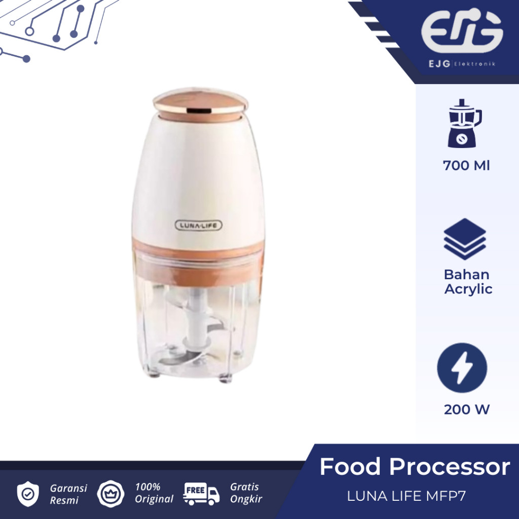 Jual Luna Life Blender Mini Portable 700ml MFP7 4 Blade Processor ...