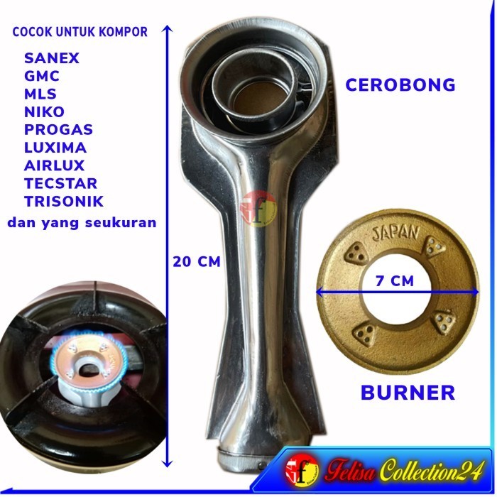 Jual Corong-Cerobong dan BURNER Kompor gas cocok untuk kompor sanex,gmc ...