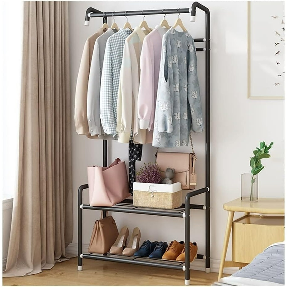 Jual SURIA KURIR INSTANT! KOKOH! ROMA L SHAPE RACK STAND HANGER BAJU ...
