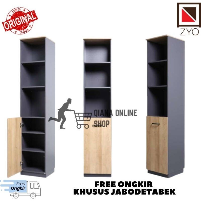 Jual Rak Buku Zyo Jackson Bookshelf Lemari Buku (Grey) | Shopee Indonesia