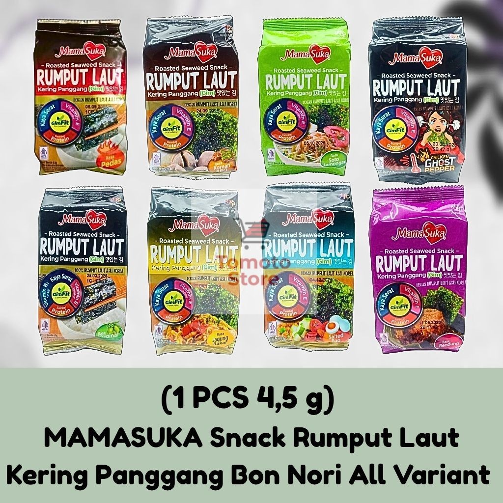 Jual TOMOTOSTORE MAMASUKA Snack Rumput Laut Kering Panggang Roasted Bon ...