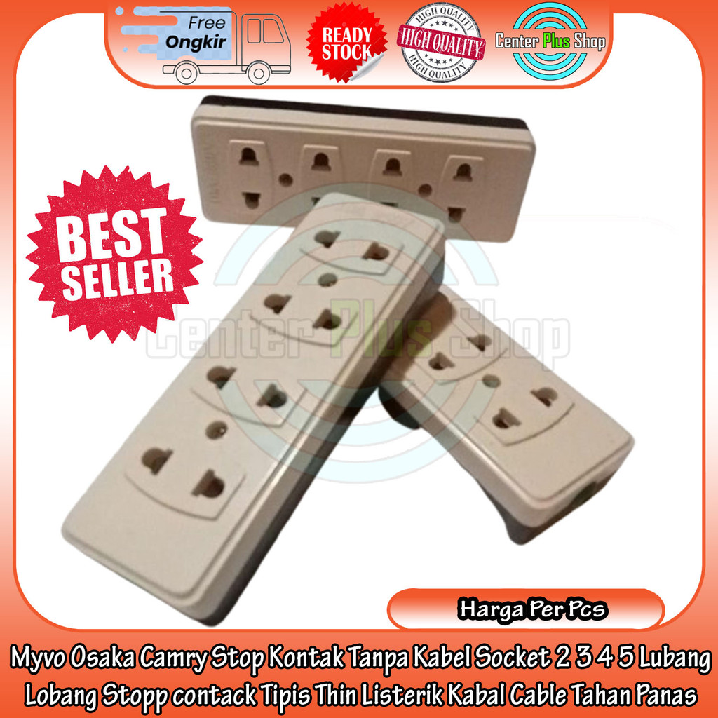 Jual Myvo Osaka Camry Stop Kontak Tanpa Kabel Socket 2 3 4 5 Lubang ...