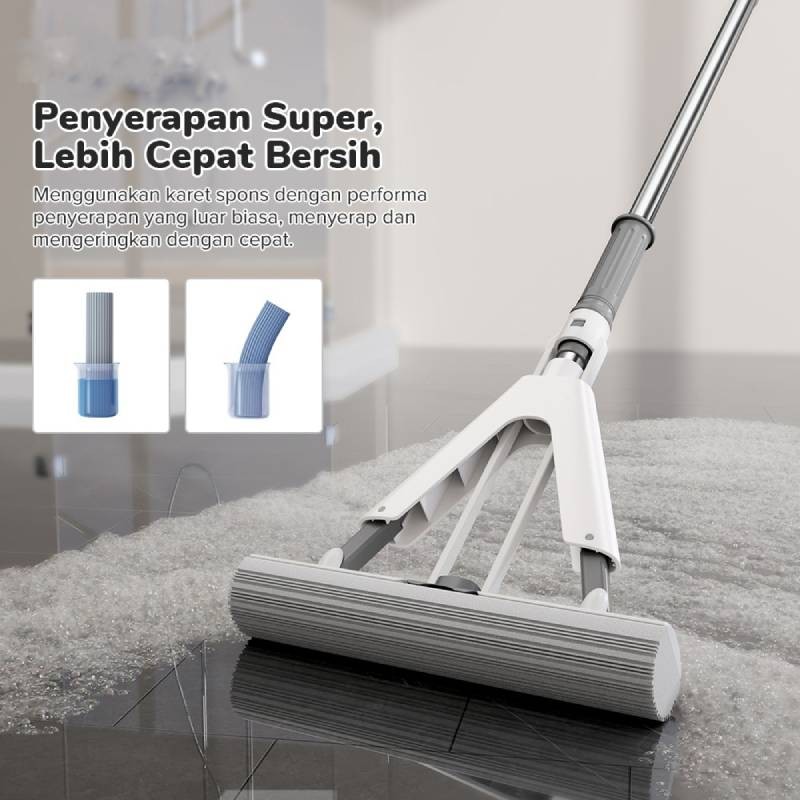 Jual Kleaner Alat Pel Lantai Spons PVA Tipe Sekrup Floor Mop Pembersih ...
