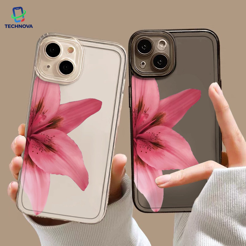 Jual Casing IPhone Setengah bunga Transparan Soft Case Fashion Cocok ...