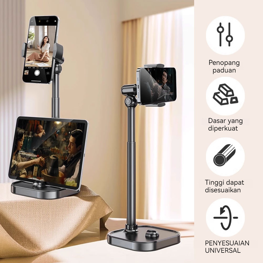 Jual MS Stand Holder HP Aluminium Desktop Stand HP Flexible Rotate 360 ...