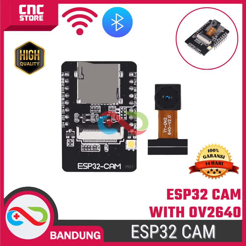 Jual ESP32-CAM Module Camera OV2640 2MP – WiFi + Bluetooth BLE 4.0 32bit untuk Proyek IoT ...