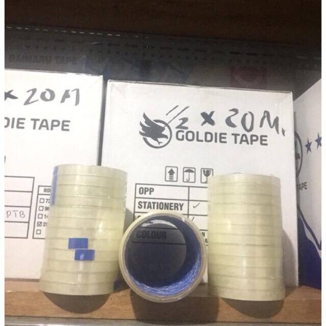 Jual RGT - 1 ROLL ISOLASI /SELOTIP GOLDIE BENING 1/2 inch 11MM X 20 ...