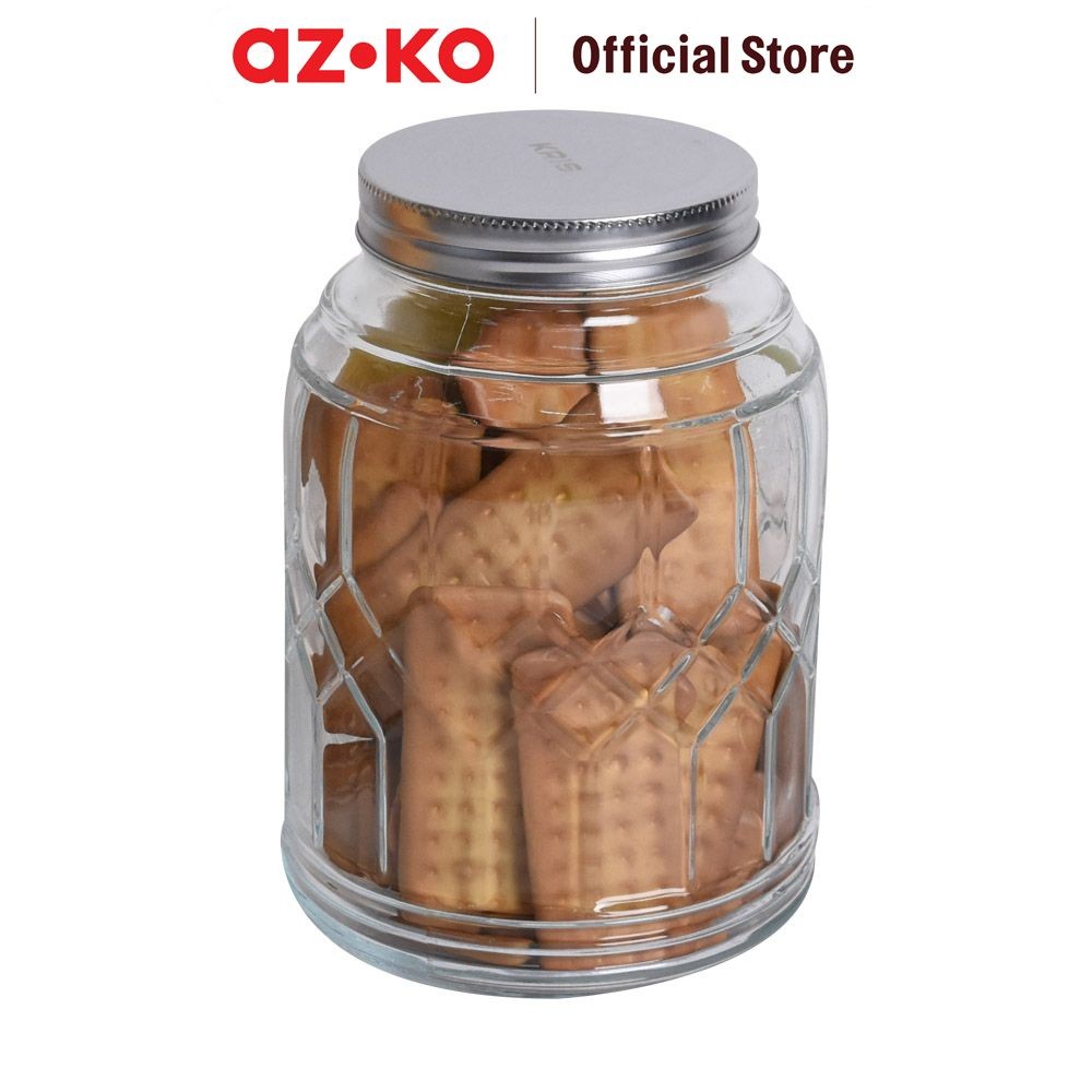 Jual AZKO Kris 1.8 ltr Stoples Kaca Slim Cw1817 Jar Tempat Simpan Snack ...