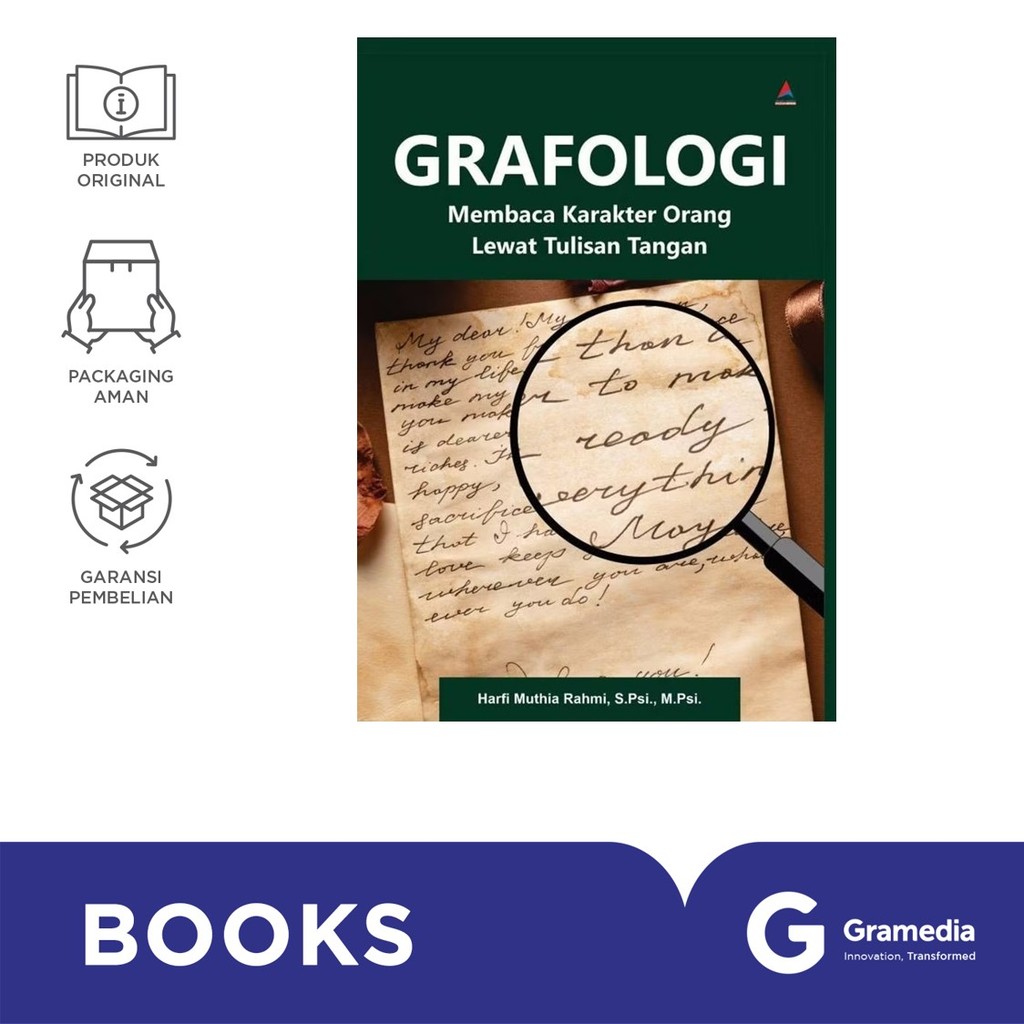 Jual Grafologi : Membaca Karakter Orang Lewat Tulisan Tangan ( Harfi Muthia Rahmi, S.Psi., M.Psi ...