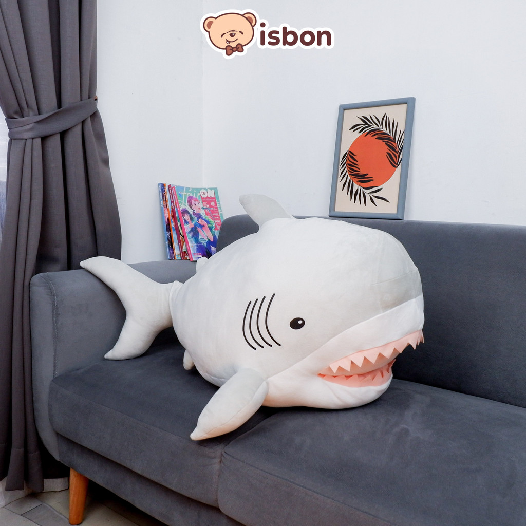 Jual ISTANA BONEKA Hiu Gigi Besar Jumbo 1meter Grey Shark Ocean Mainan ...