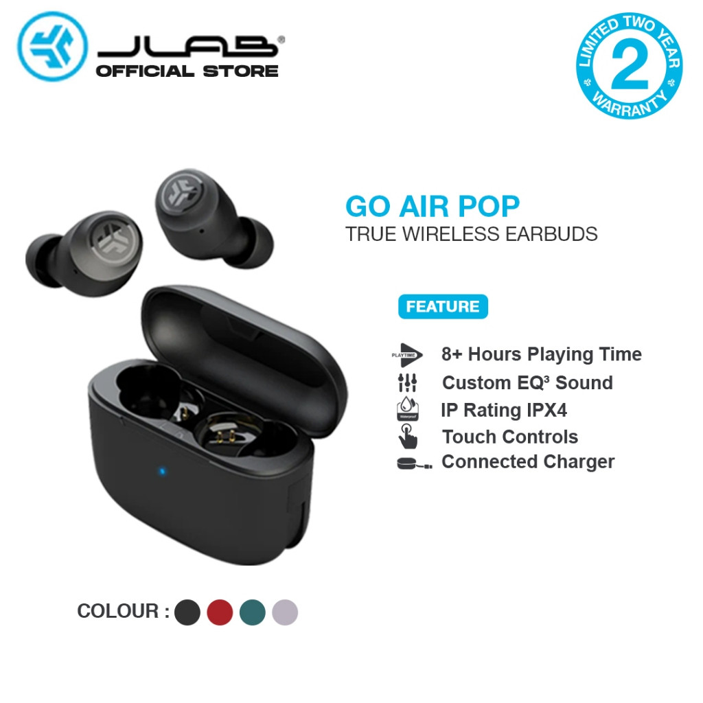 Jual JLab GO AIR POP True Wireless Earbuds Stereo TWS Earphone Earbud Headphone Headset ...