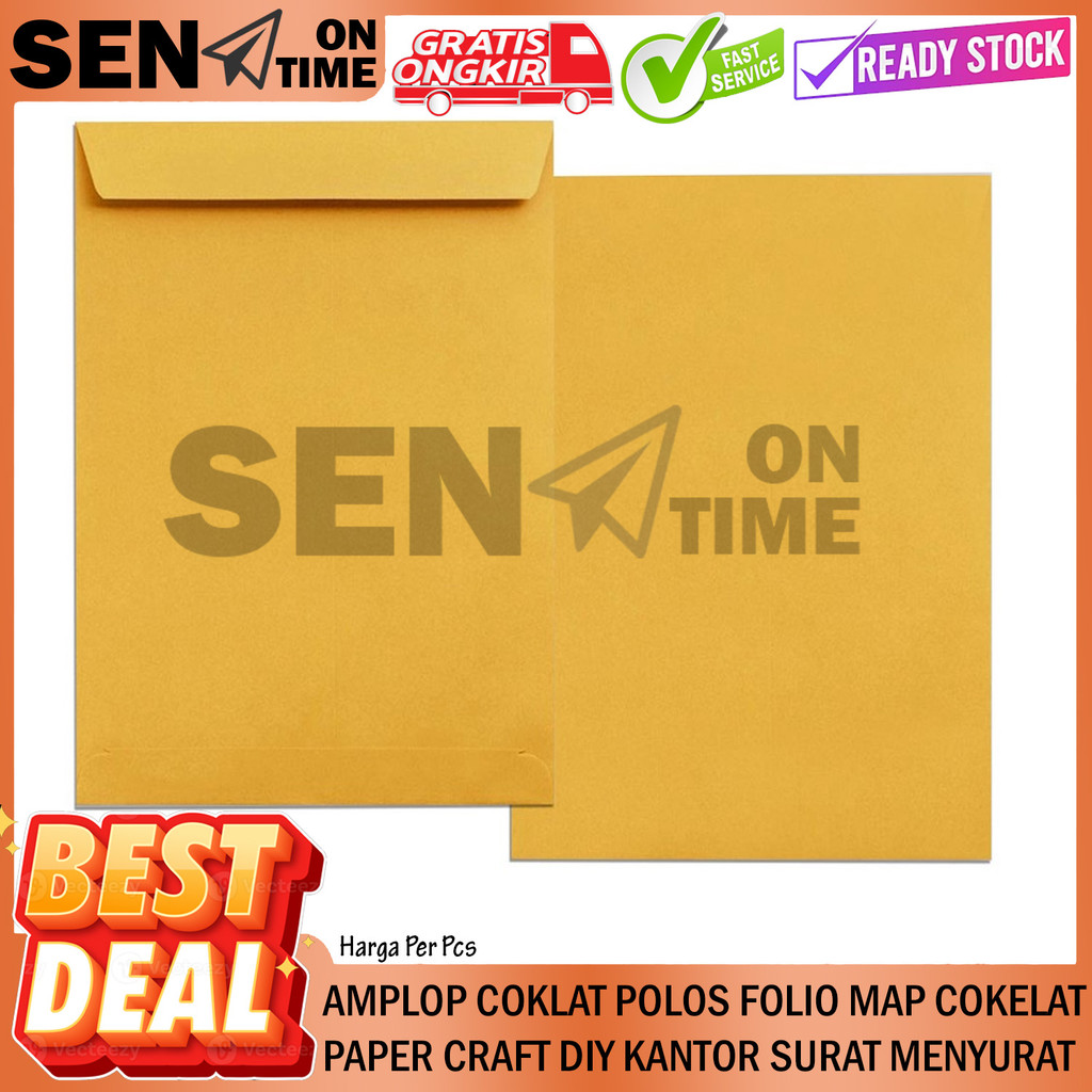 Jual Amplop Coklat Polos Folio Map Cokelat Paper Craft Per 1 Lembar Diy ...