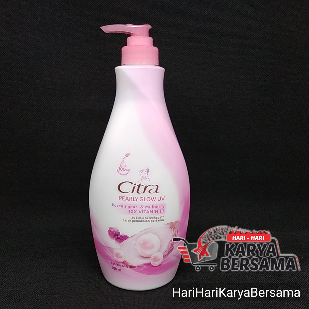 Jual BODY LOTION CITRA PEARLY WHITE UV KOREAN PEARLS & MULBERRY PUMP 380ML | Shopee Indonesia