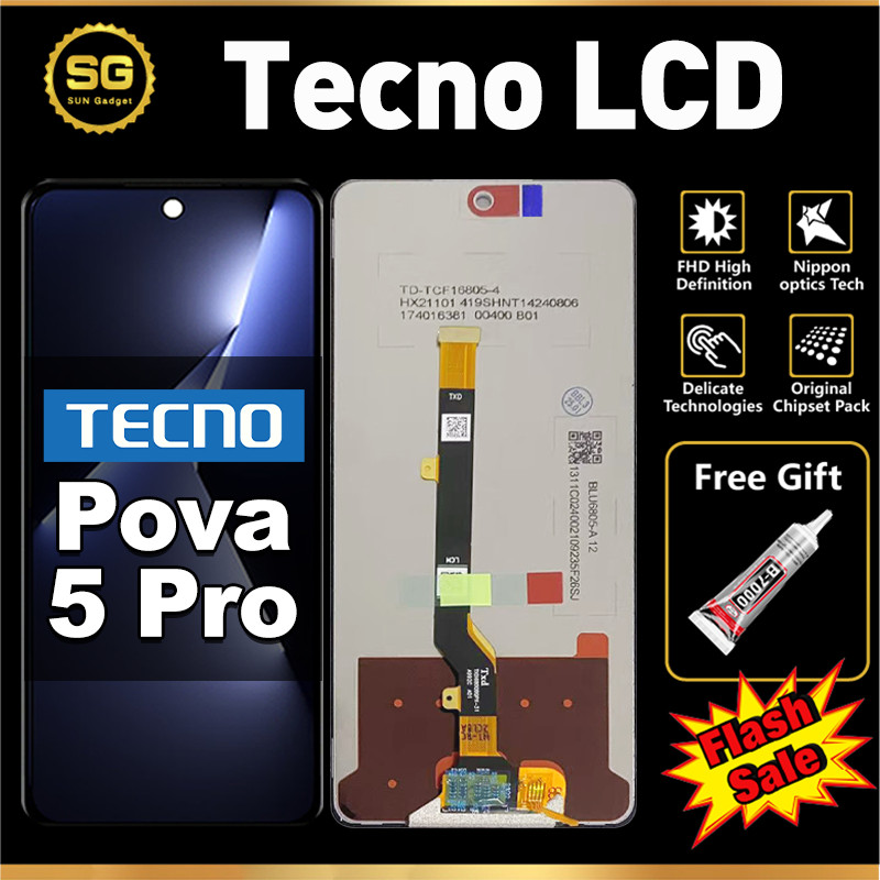Jual LCD Tecno Pova 5 Pro Original Touchscreen hp Tecno Pova 5 Pro fullset ori asli cod | Shopee ...