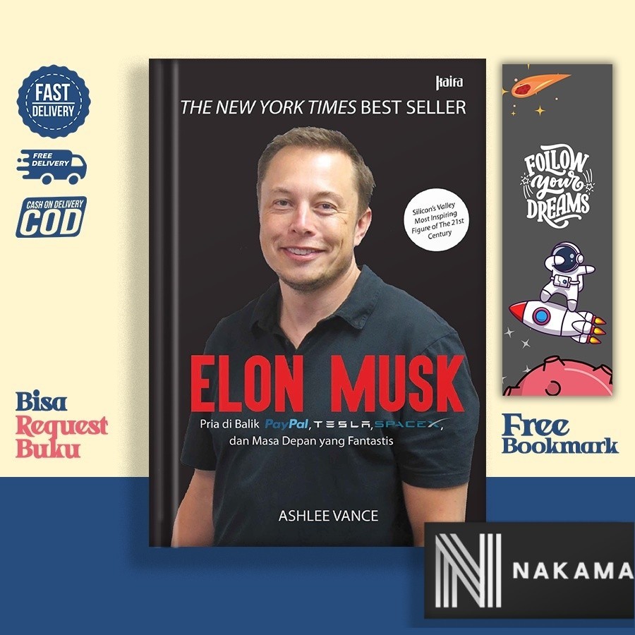 Jual ELON MUSK : Pria di Balik Paypal, Testla, SpaceX dan Masa Depan ...
