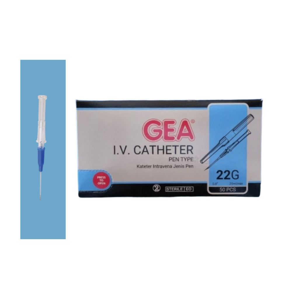 Jual I.V. Catheter GEA / Jarum Infus GEA 1 Box isi 50s | Shopee Indonesia