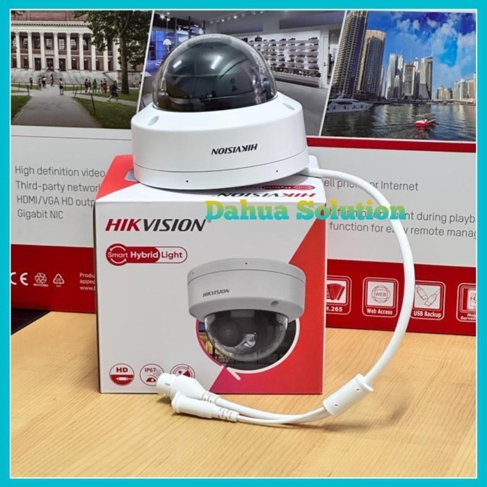 Jual DS-2CD1123G2-LIU Hikvision 2 MP Smart Hybrid Light Fixed Dome Camera | Shopee Indonesia