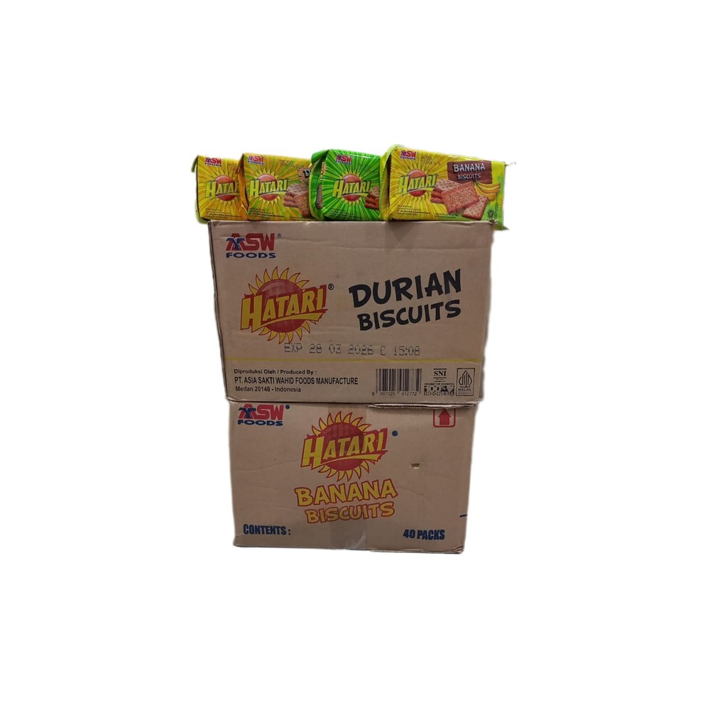 Jual Hatari Biscuit Mini Rasa Durian Karton netto 40 pcs X 90 gr ...