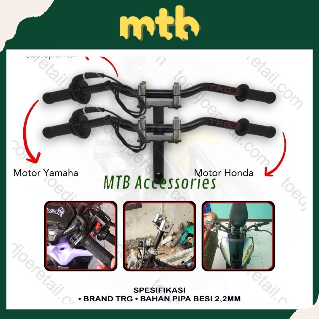 Jual Paket stang RZR plus dudukan stang motor matic bebek honda yamaha ...
