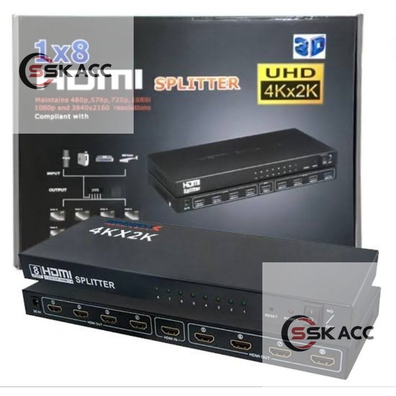 Jual HDMI SPLITTER 2PORT 4PORT 8PORT / Hdmi Spliter 2 Port 4 Port 8 ...