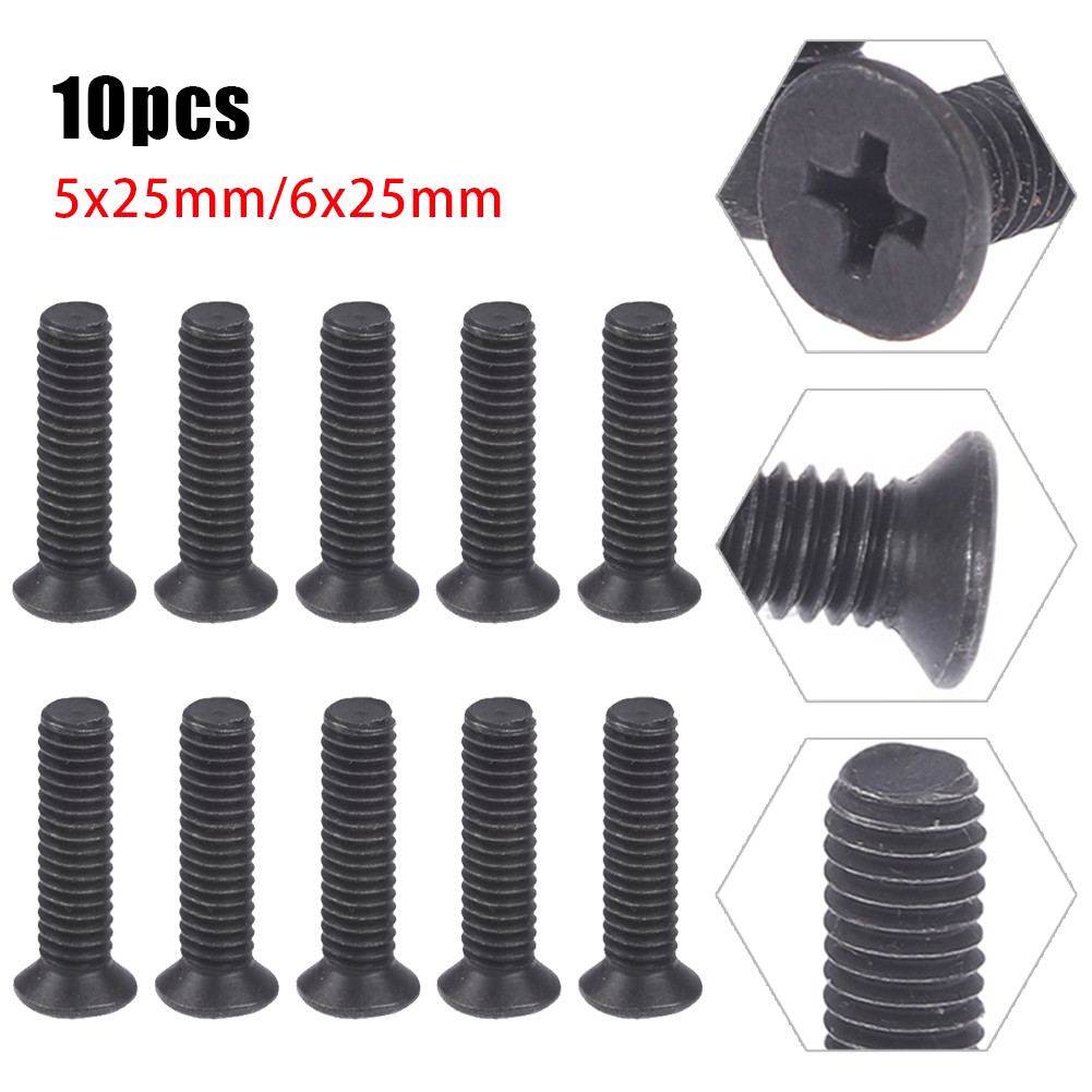 Jual 10Pcs Fixing Screw M5/M6 25mm Left Hand Thread For UNF Drill Chuck ...