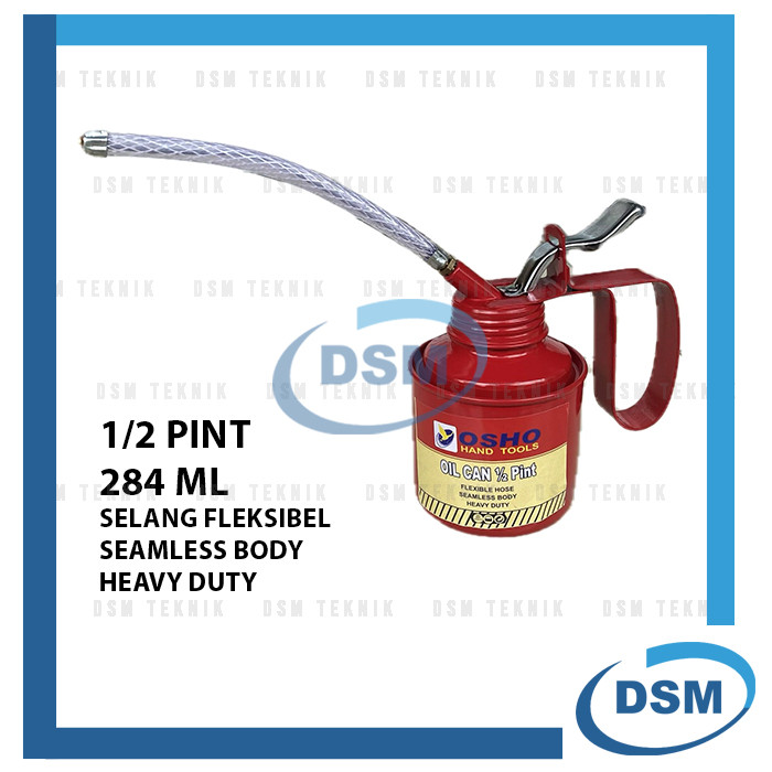 Jual OIL CAN WADAH TEMPAT SEMPROT MINYAK OLI FLEKSIBEL BESI 1/2 PINT ...