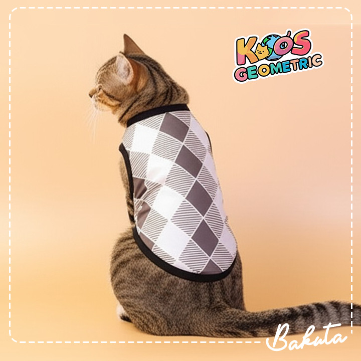 Jual Baju Kucing Edisi Kaos Geometric Tank Untuk Kucing / Baju Kucing ...