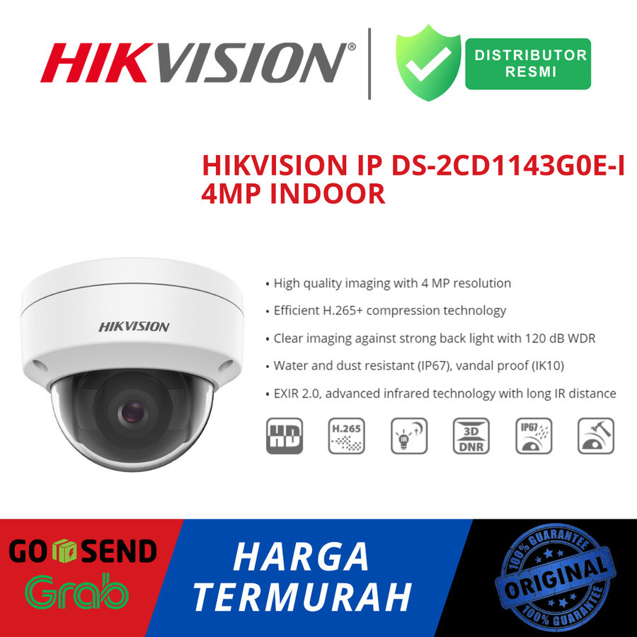 Jual HIKVISION IP CAMERA DS-2CD1143G0E-I 4MP INDOOR | Shopee Indonesia