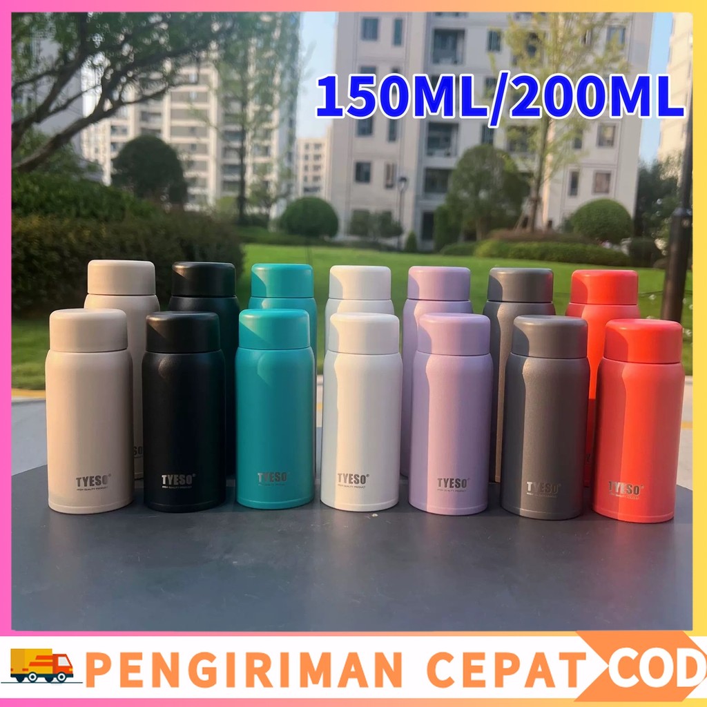 Jual 【COD】Tyeso Mini 150/200ml Coffee Tea Thermal Bottle Travel Tumbler ...
