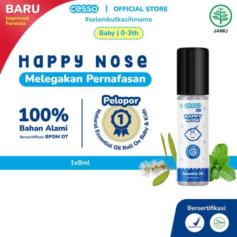 Jual CESSA-HAPPY NOSE BIRU BABY 8ML | Shopee Indonesia