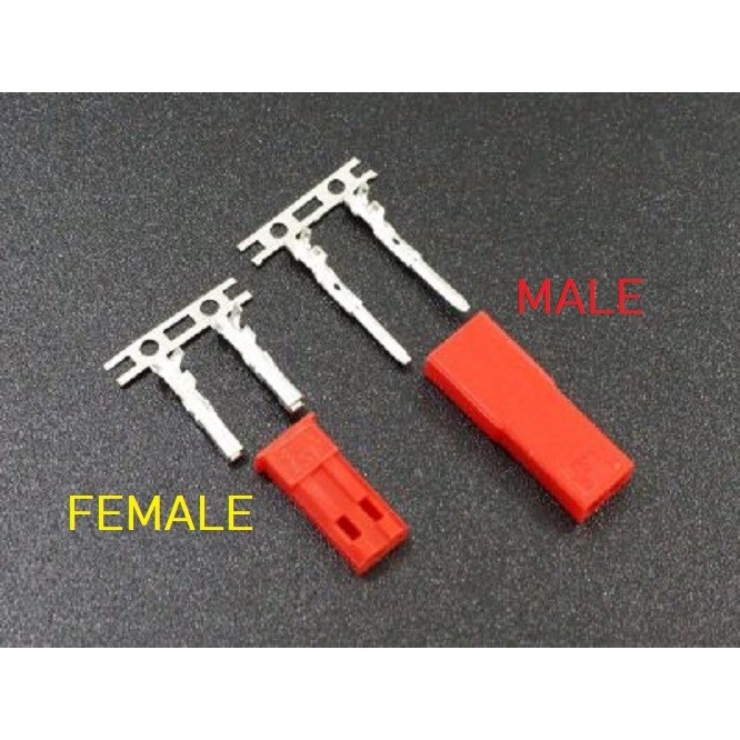 Jual Connector konektor Red JST merah 2 Pin 2pin Female Male battery ...