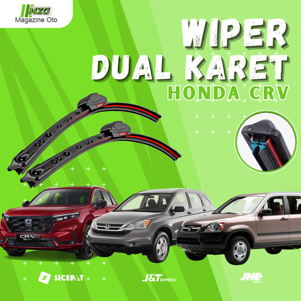 Jual 1 SET (2 BUAH) Wiper Dual Blade - Honda CRV / All New CRV / CR-V - Wiper 2 Lapis Karet ...