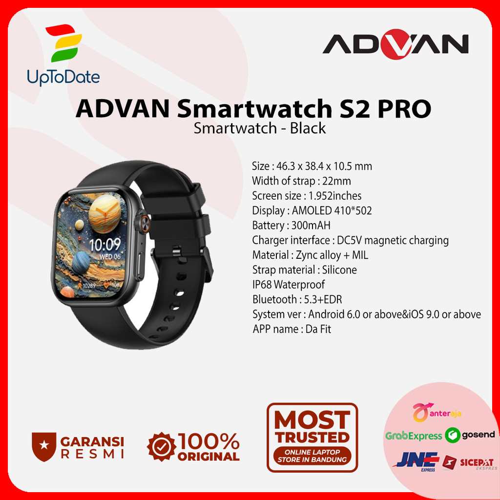 Jual ADVAN Smartwatch S2 PRO | Amoled 1.95 inch Slim | AI Voice ...