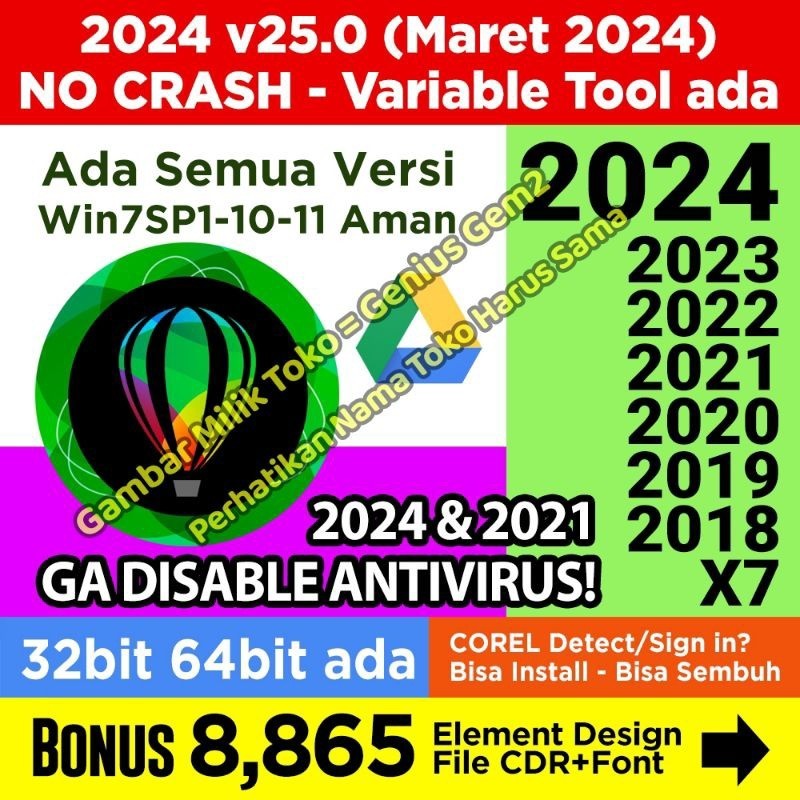 Jual Corel Draw 2022 2021 2020 2019 2018 X7 Coreldraw Corel - SOFTWARE ...
