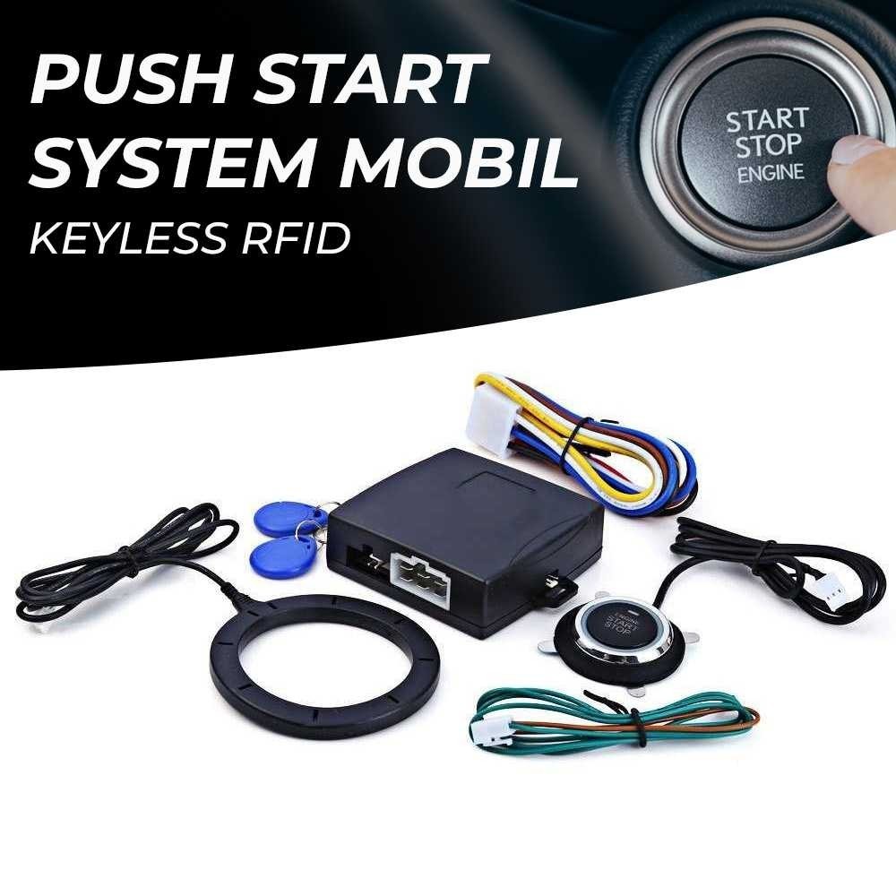 Jual (BAYAR DI TEMPAT) Push Start System Keamanan Mobil Canggih Keyless RFID - KQS-Q4 | Shopee ...