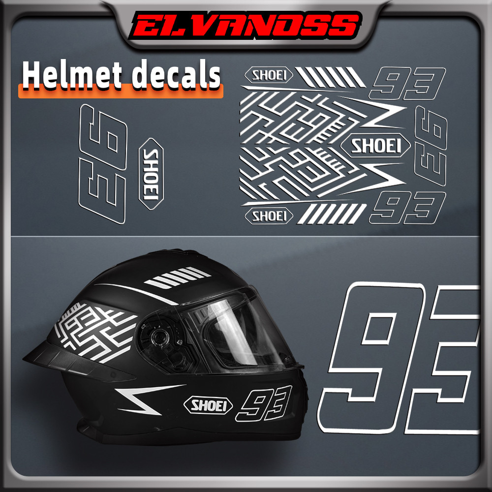 Jual STIKER CUSTOM TANGKI MOTOR SHOEI Motorcycle Helmet Sticker ...