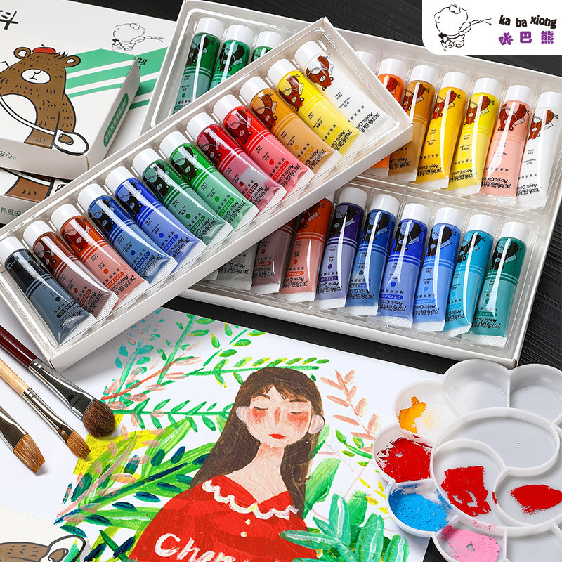 Jual Cat Akrilik 24/36 Warna 12ml Acrylic Colours Painting Cat Lukis ...