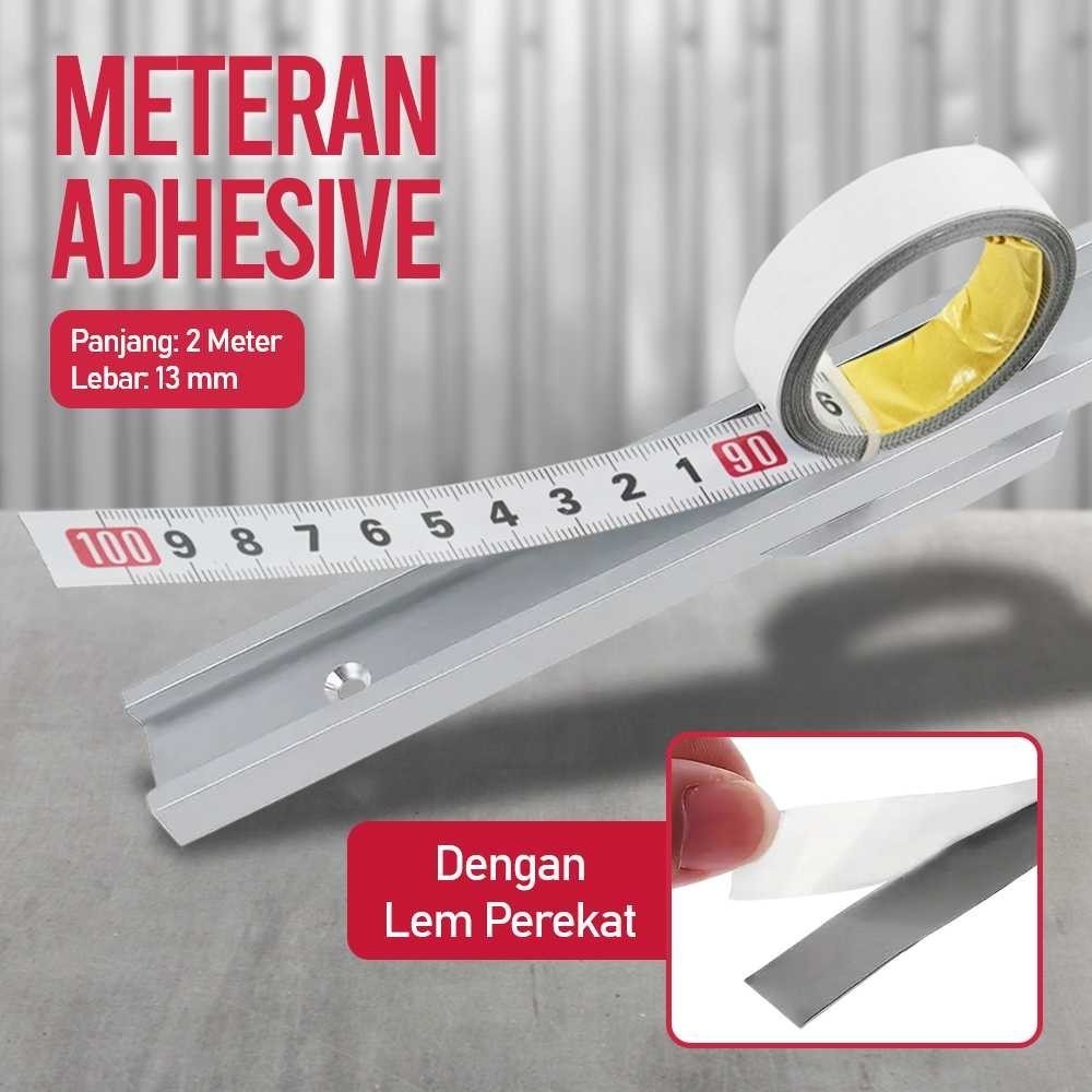 Jual Mayitr Meteran Adhesive Scale Bar Steel Ruler 2M | Penggaris Baja ...