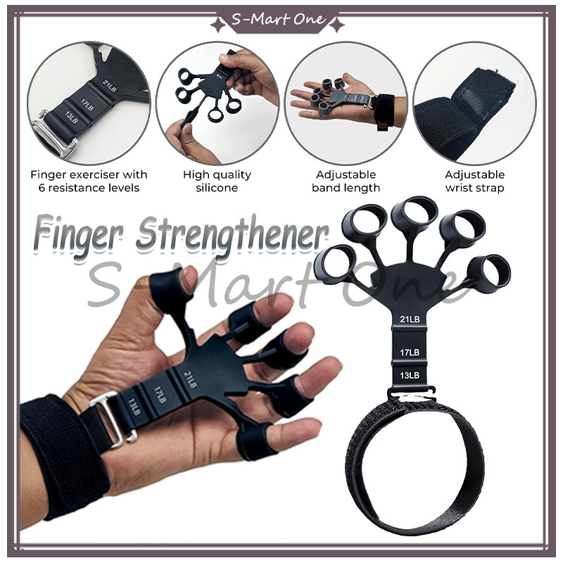 Jual SM Finger Gripper Weight Resistance Band /Hand Trainer Tension 6 ...