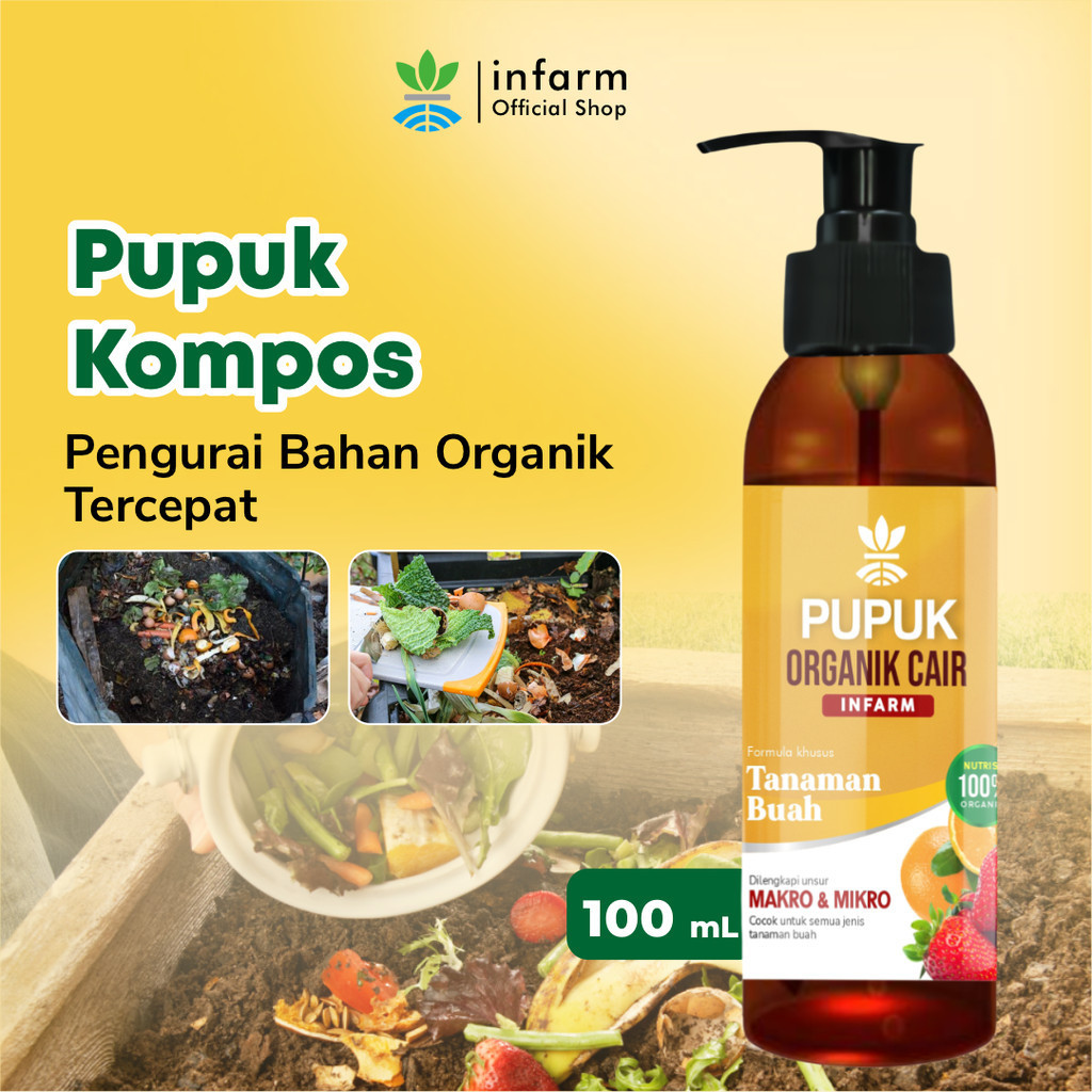 Jual Pupuk Kompos Pupuk Organik Cair Tanaman Buah / Bunga 100mL POC Kompos | Shopee Indonesia